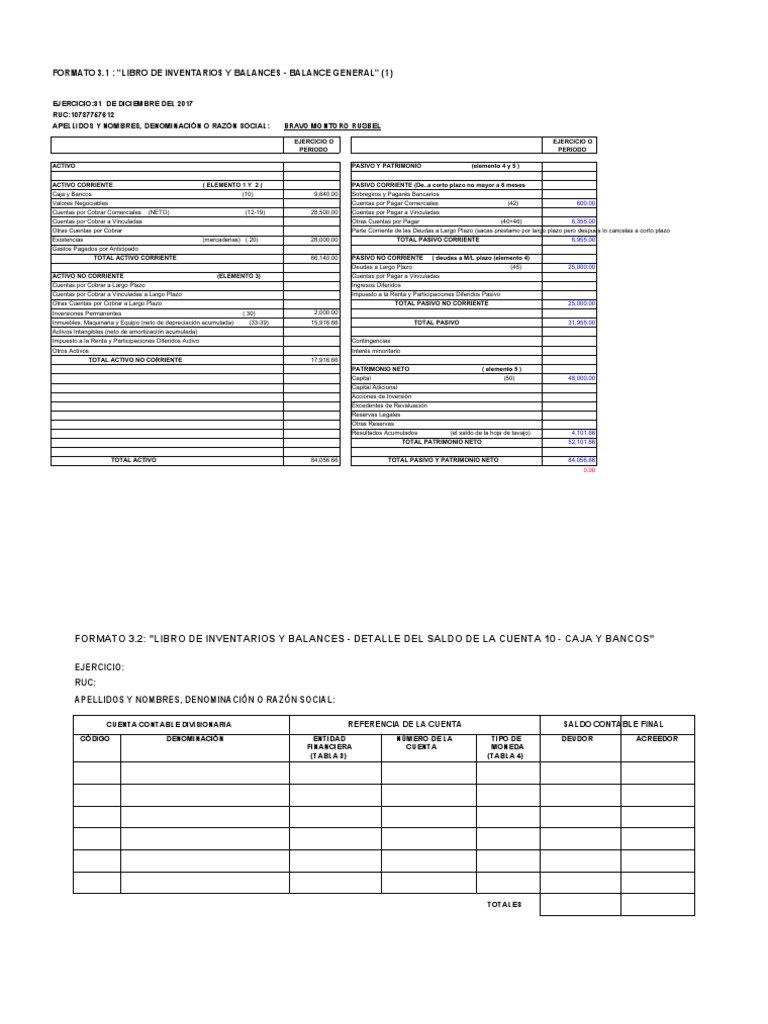 Formatos Completo Sunat | PDF | Contabilidad | Dividendo