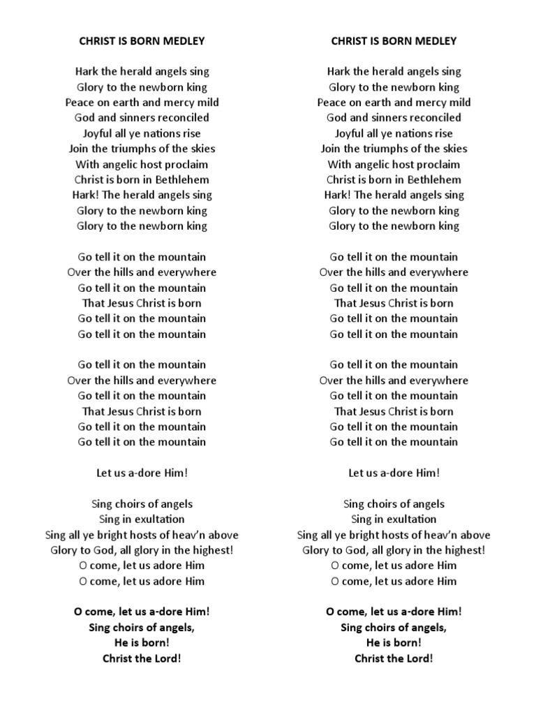 Christ Is Born Medley | PDF | Jesus | Angel