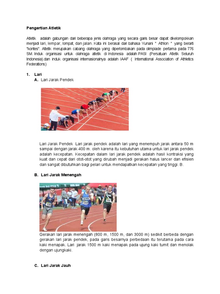 Panduan Dasar Olahraga Atletik | PDF