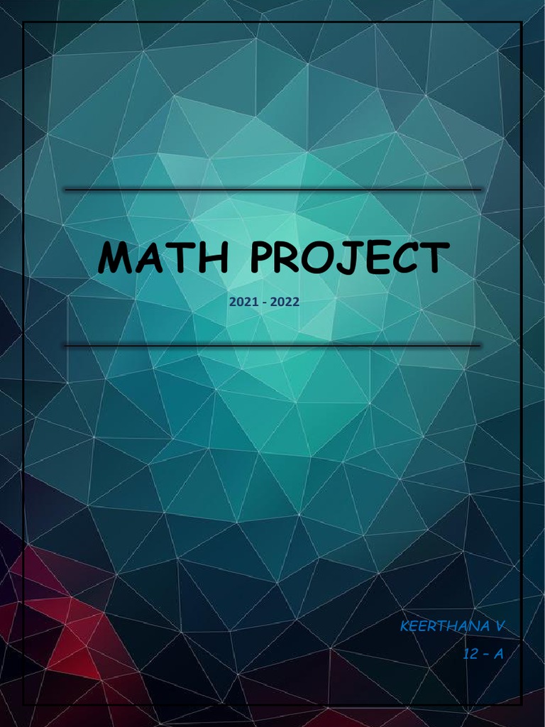 PRINT Keerthana 12 Mathproject 21-22 | Descargar gratis PDF | Revenue | Probability