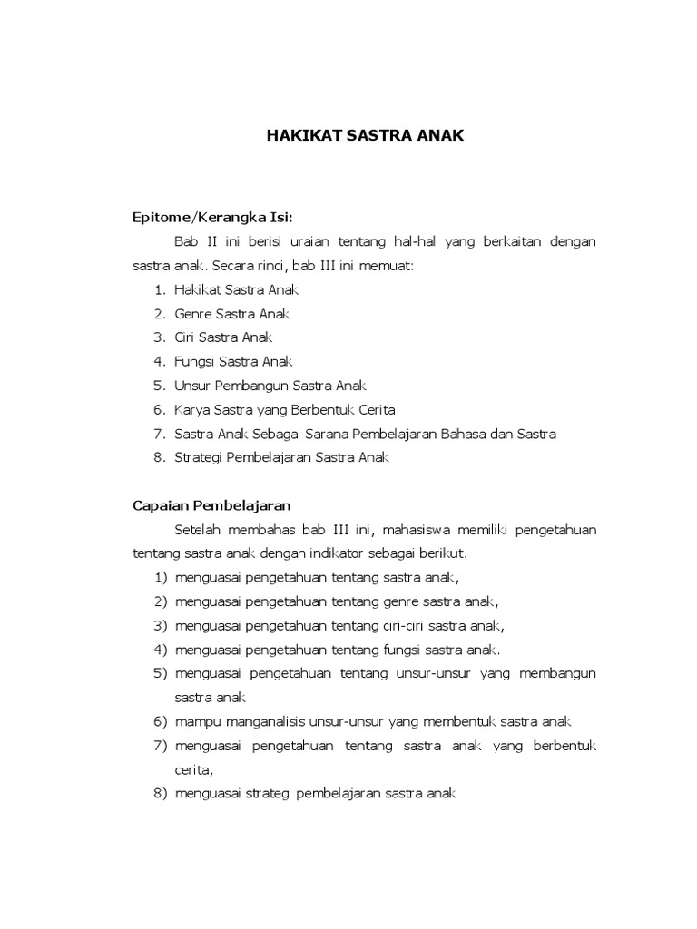 Materi Pertemuan 1 Hakikat Sastra | PDF