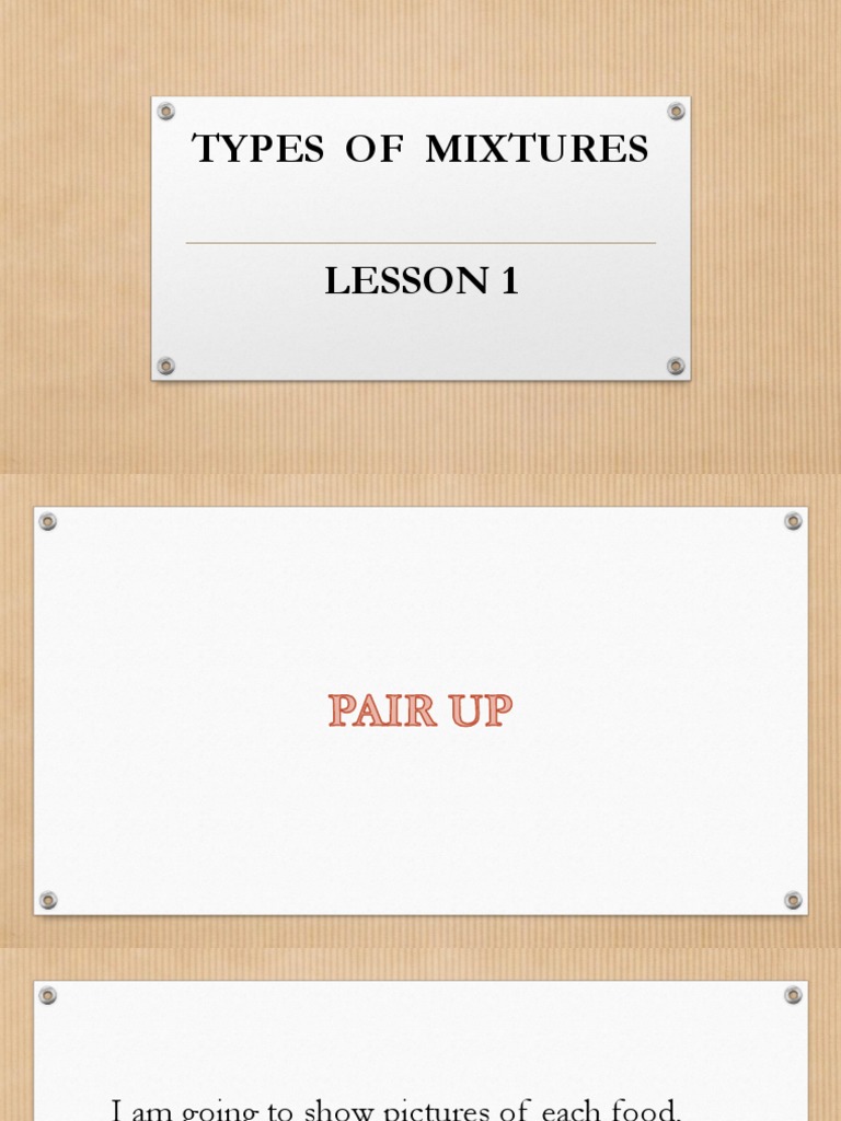 Lesson 1 Homogeneous and Heterogeneous Mixtures | PDF | Solution | Mixture