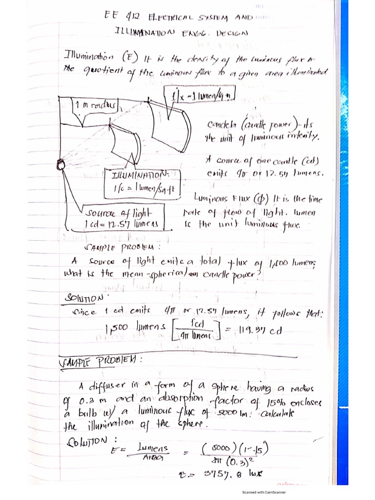 Electrical System and Illumination Engg. Design Lecture | PDF
