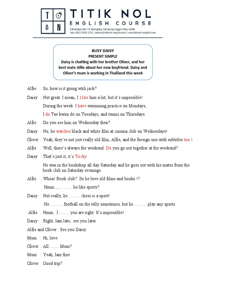 Grammar Snake Fill The Blank | PDF