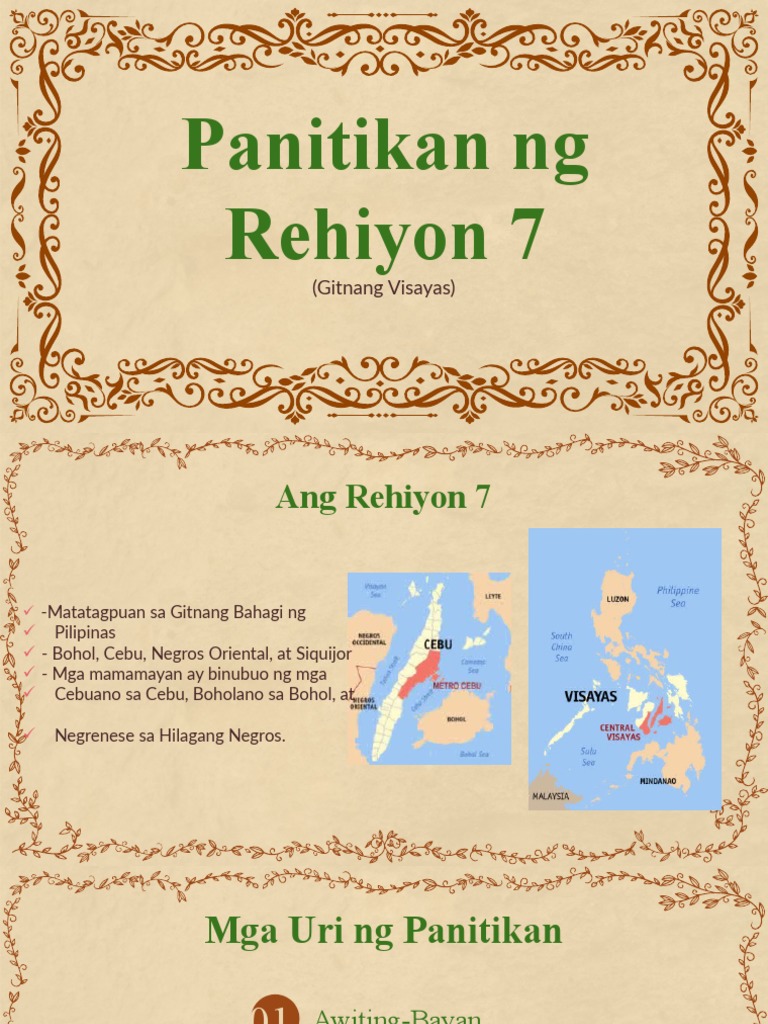 Panitikan NG Rehiyon 7 | PDF