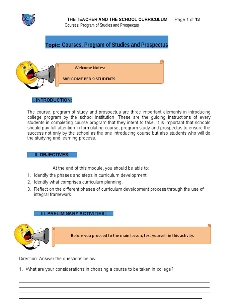 Ped 9 Content Module 10 | PDF | Curriculum | Academic Degree