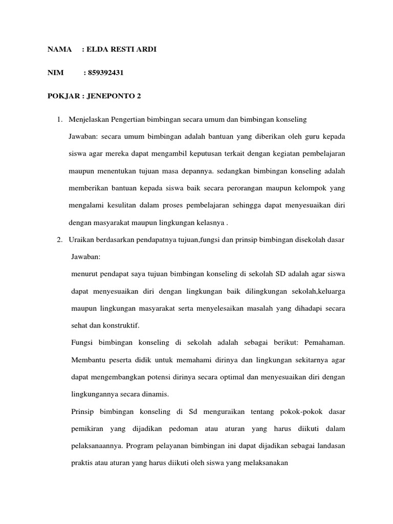 TUGAS 2 Perspektif Pendidikan SD ELDA RESTI ARDI | PDF