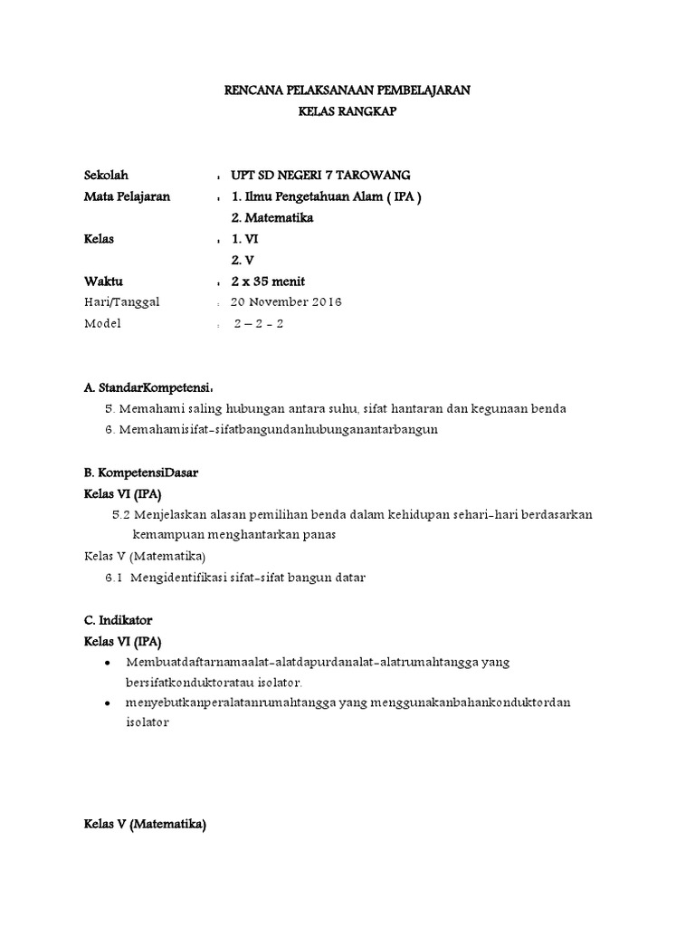 RPP PKR 222 Reski | PDF