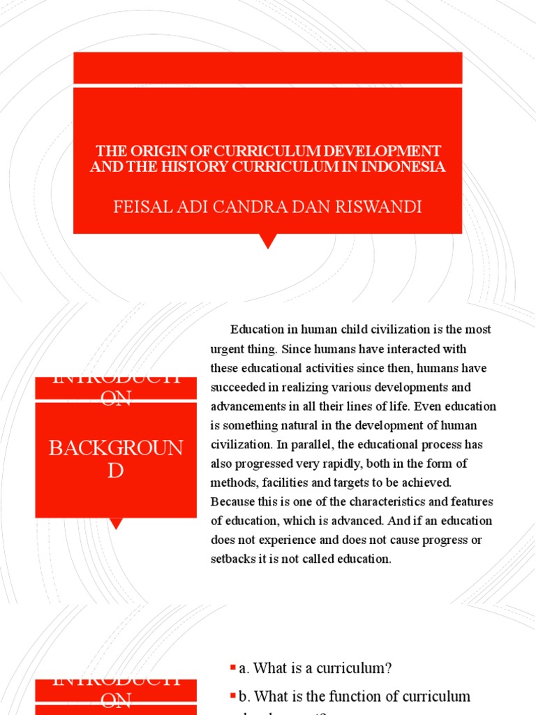 History of Curriculum Development in Indonesia | PDF | Curriculum ...