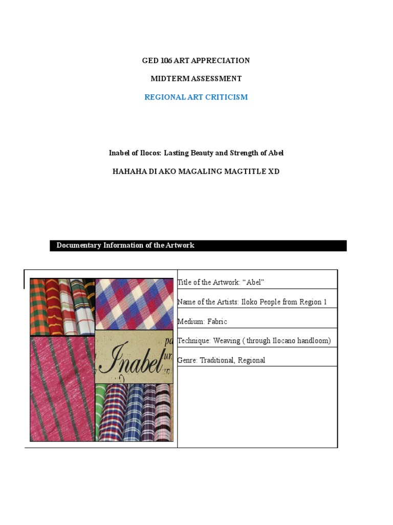 INABEL | PDF | Weaving | Loom