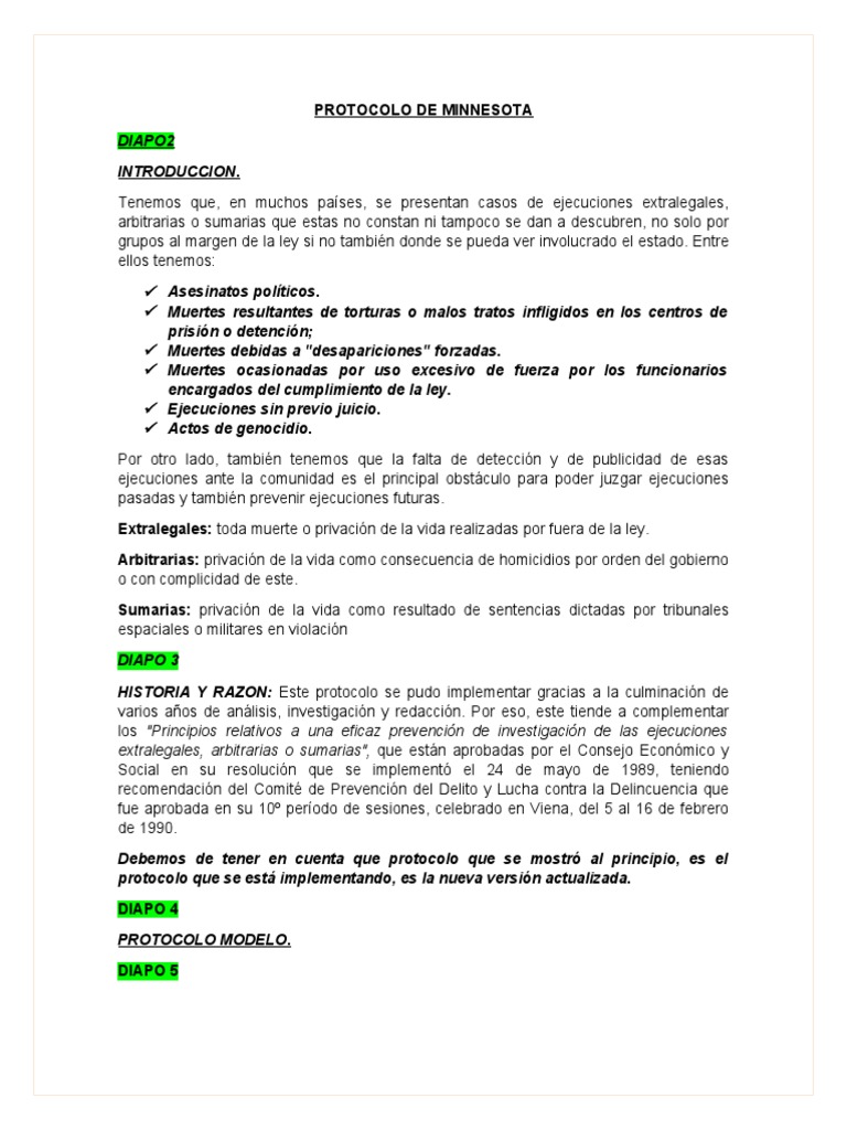 Protocolo de Minnesota Final | Descargar gratis PDF | Pena capital | Lesión