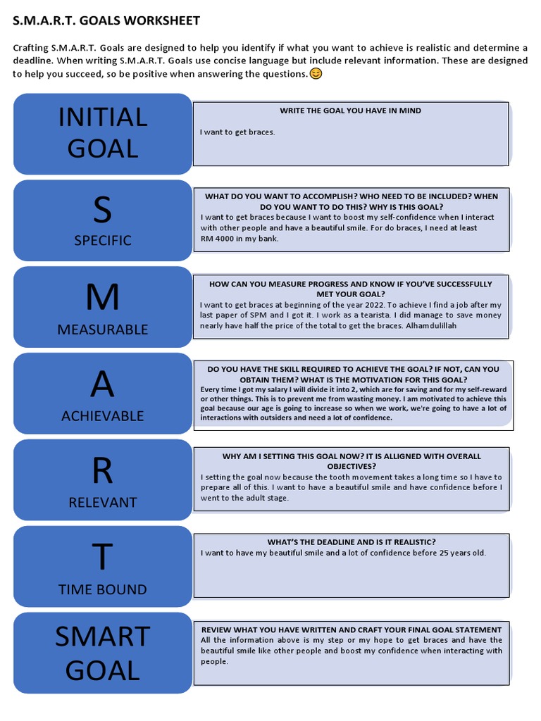 Smart Goal | PDF | Goal | Neuropsychological Assessment