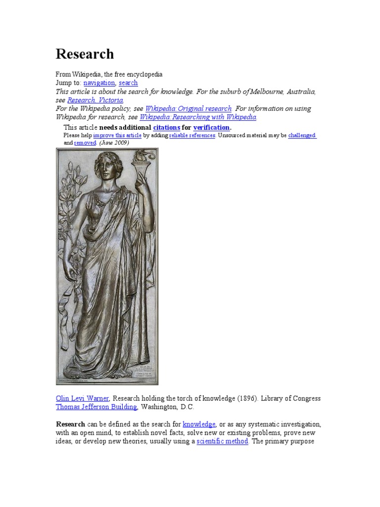 Research: Navigation Search | PDF | Scientific Method | Hypothesis