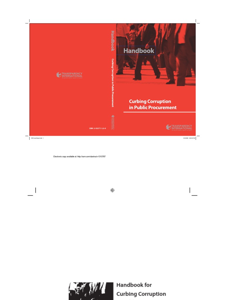 Handbook For Curbing Corruption in Public Procurement | PDF | Political ...