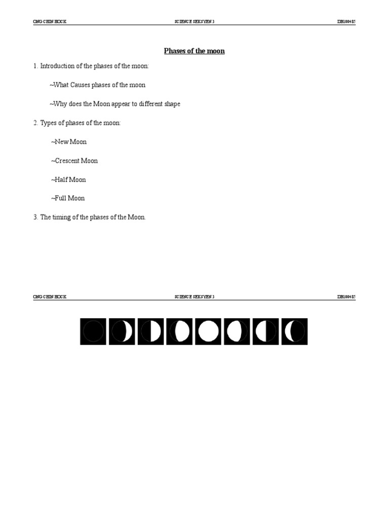 Understanding Moon Phases Explained | PDF
