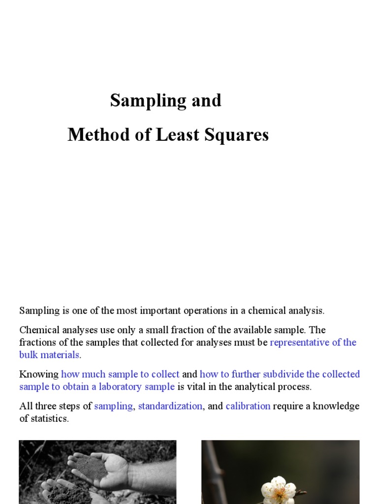 Sampling and Method of Least Squares | PDF | Regression Analysis | Least Squares