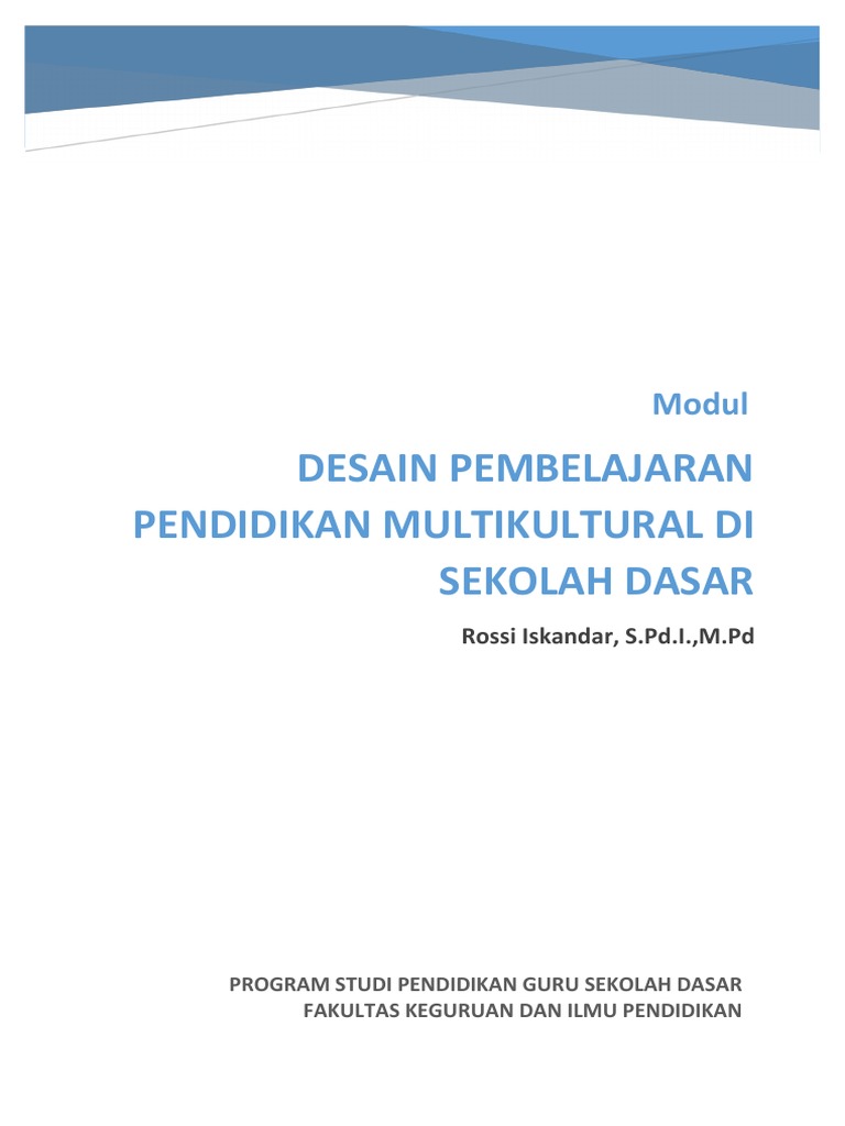 4b11e Modul Desain Pembelajaran Multikultural | PDF