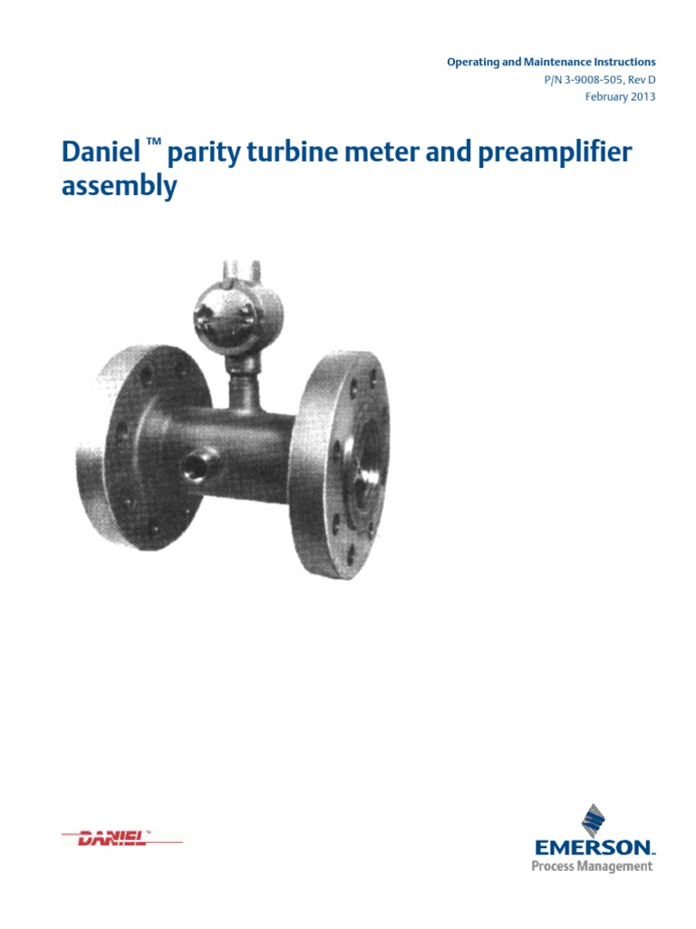 3-9008-505 - Daniel Parity Turbine Meter and Preamplifier Assembly ...