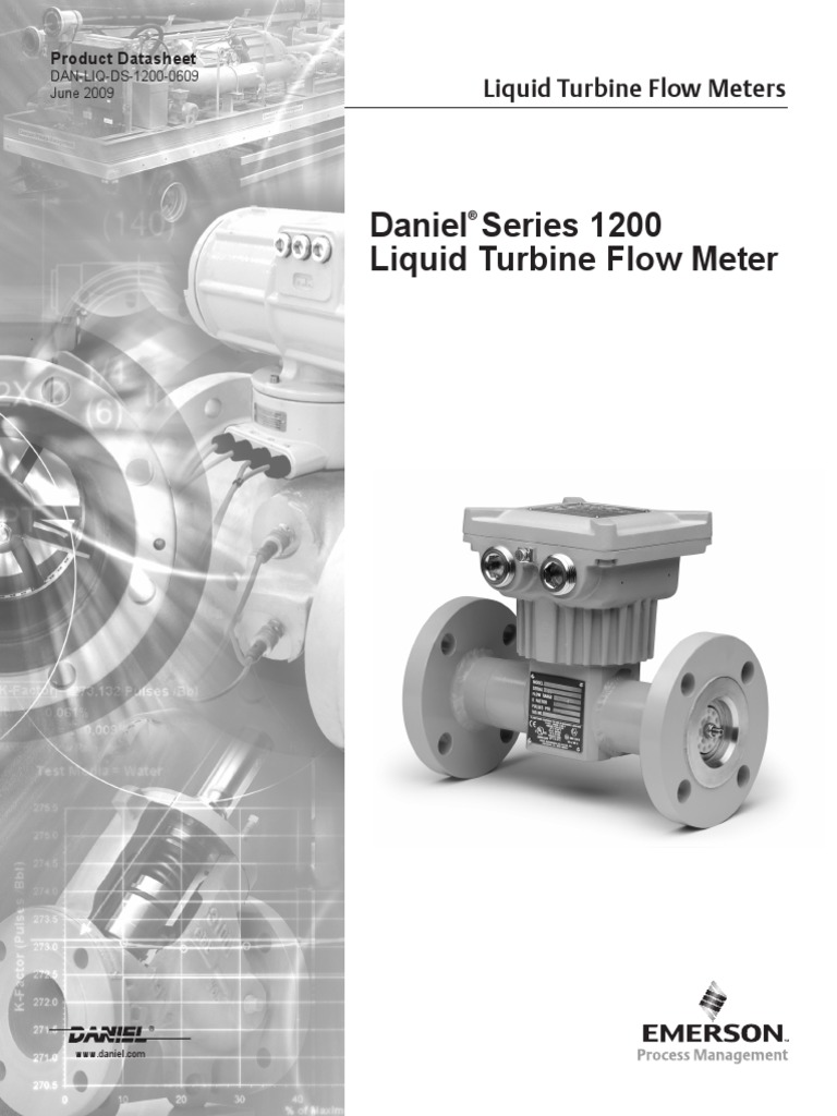 Daniel Series 1200 Liquid Turbine Flow Meter | PDF | Flow Measurement ...