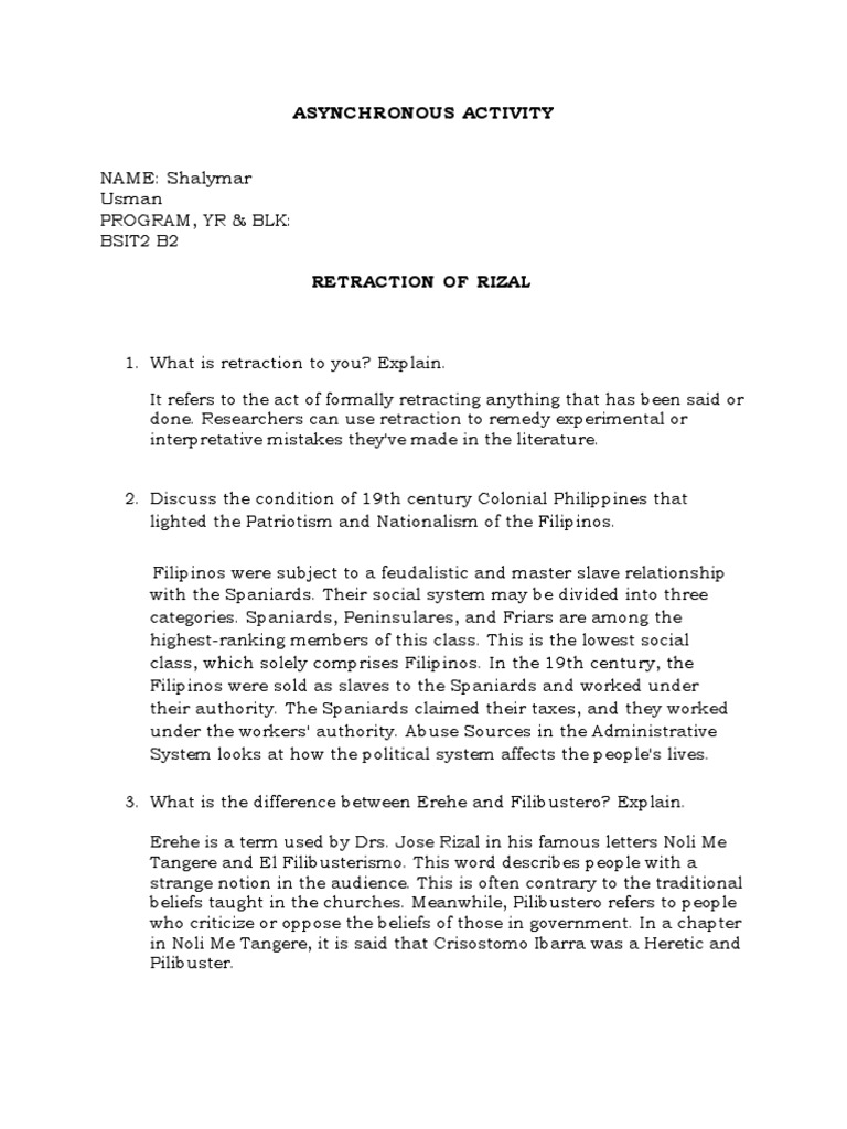 Erehe vs. Filibustero: Rizal's Legacy | PDF | Philippines