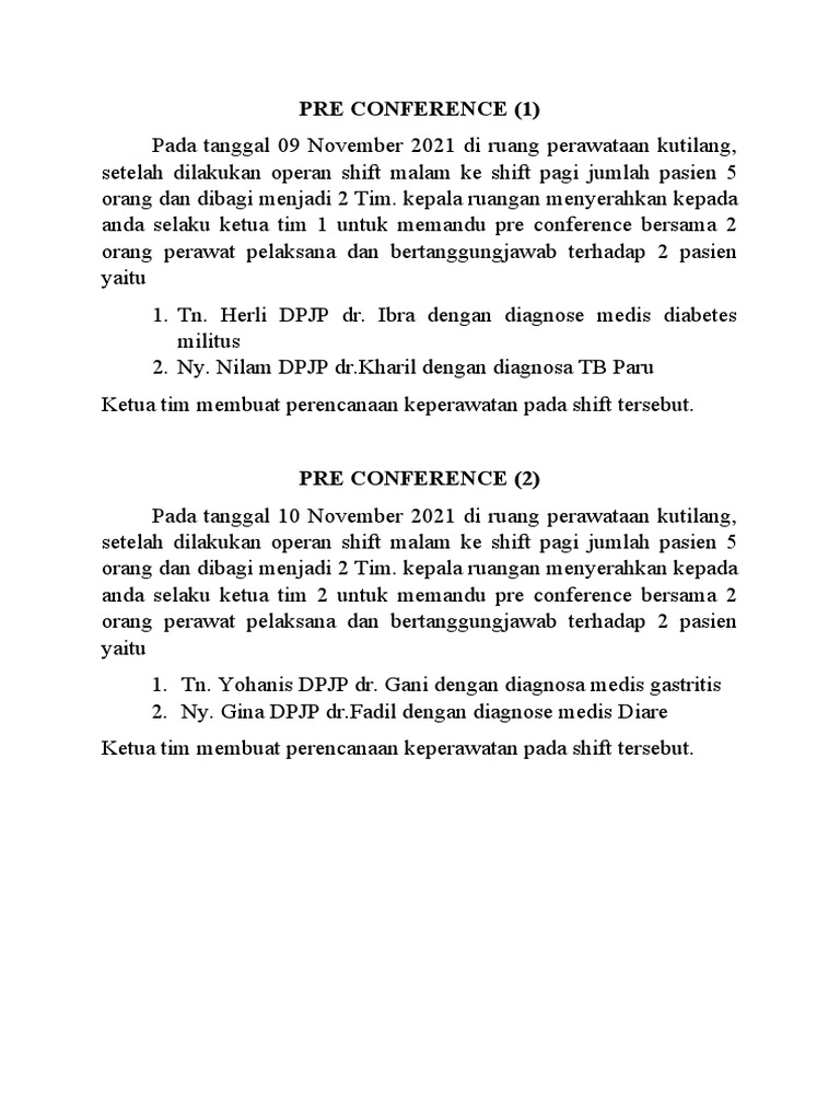 Osce Pre Post Conference | PDF | Sains & Matematika