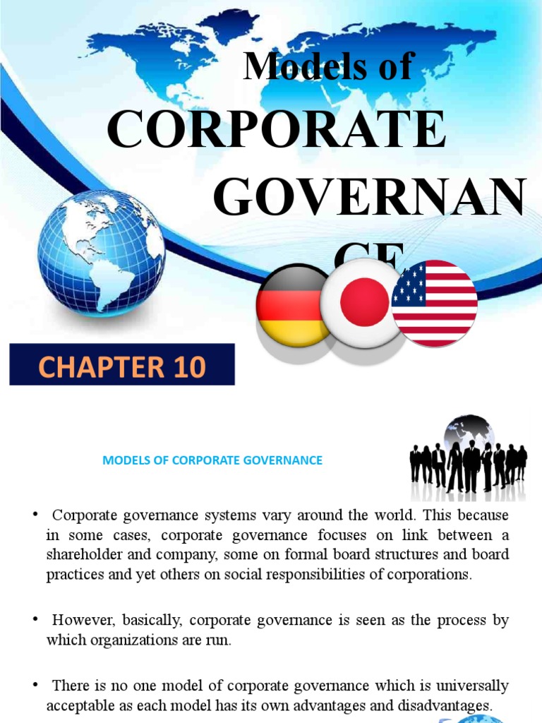Models of Corporate Governance: Comparing the Anglo-American, Japanese ...