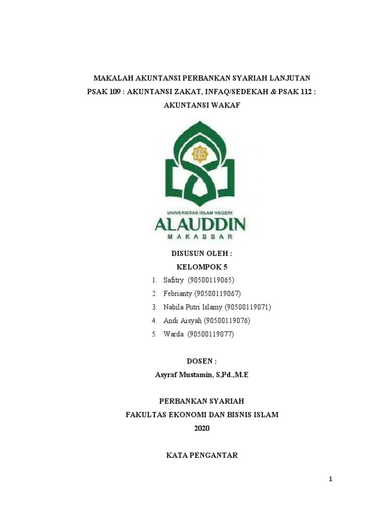 Makalah Psak 109 & Psak 112 (KLP 5) | PDF | Pengelolaan Keuangan & Uang ...