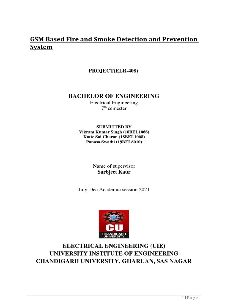 A PROJECT REPORT Gas Leakage Detection | PDF | Microcontroller ...