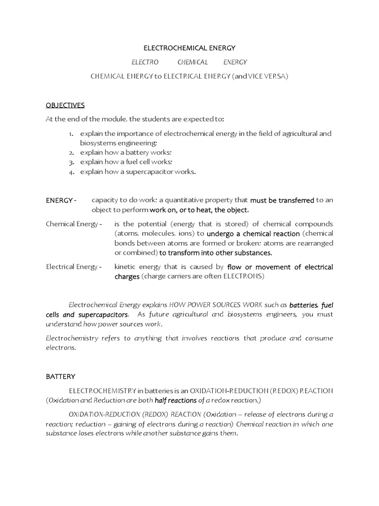 Share Chapter-1 - Lesson-1 - Electrochemical-Energy | PDF | Redox ...