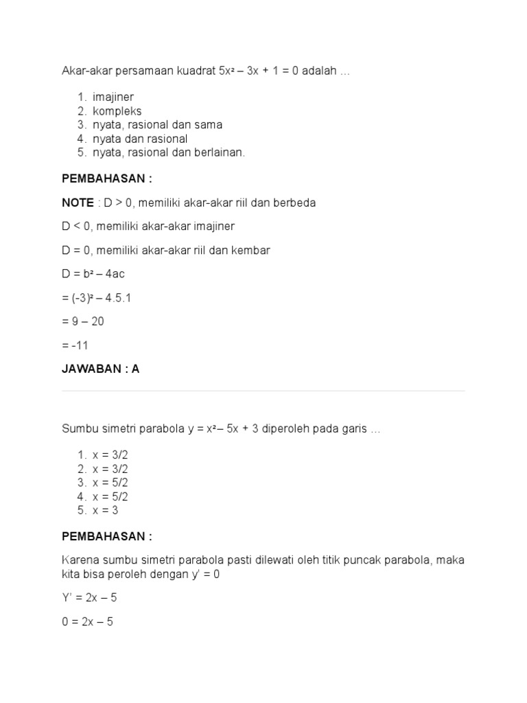 Soal Mtk Kls 11 Pdf