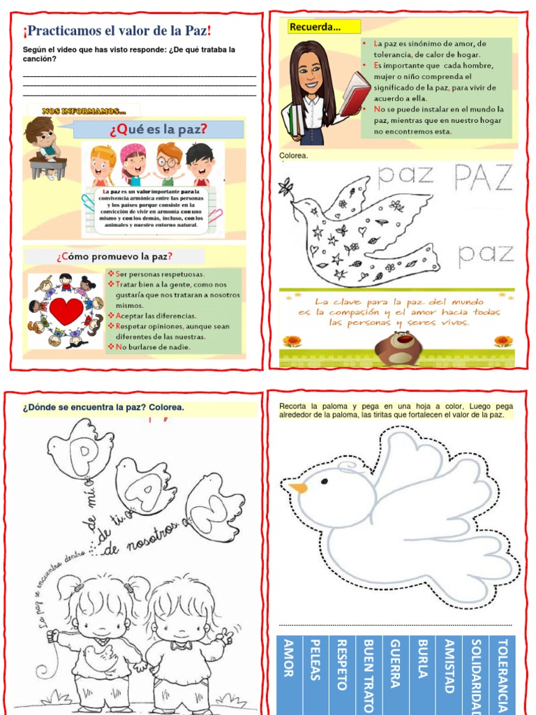 Ficha 32 El Valor de La Paz | PDF