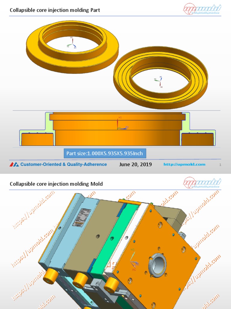 Collapsible Core Injection Molding Molds | PDF | Design | Industrial ...