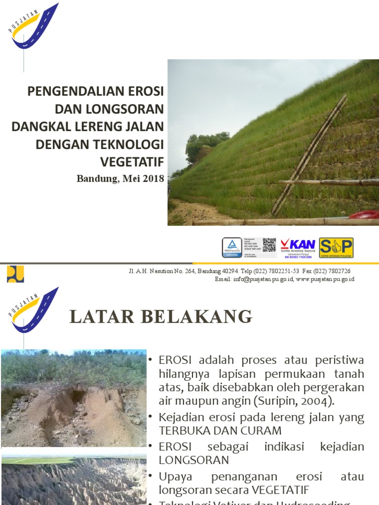 Pengendalian Erosi Dan Longsoran Dangkal Lereng Jalan Dengan Teknologi ...
