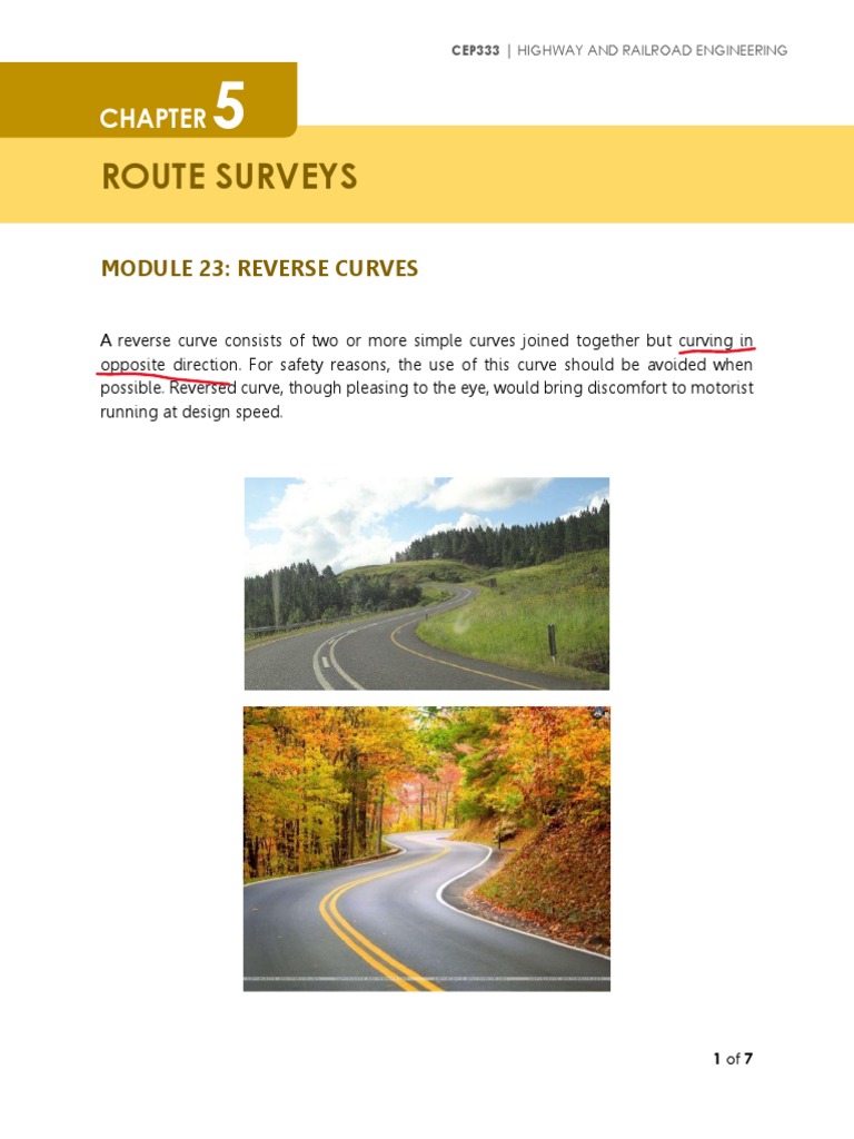 Module 23.0 - Reverse Curves | PDF | Tangent | Angle