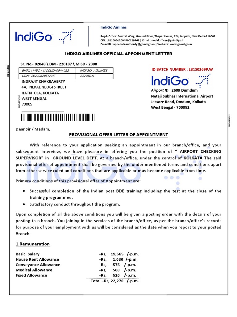 Indigo Airlines: Supervisor" in Ground Level Ground Level Dept ...