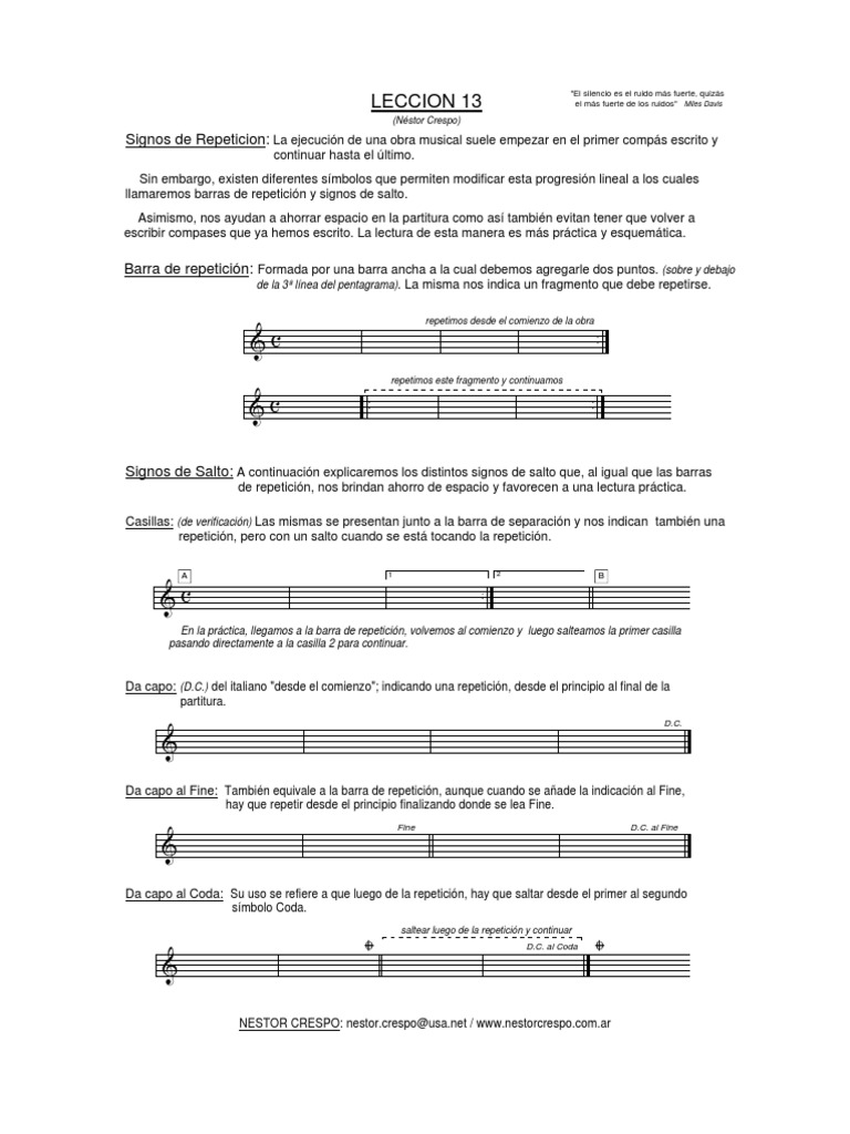 Signos de Repetición y Expresión Musical | PDF | Tempo | Notación musical