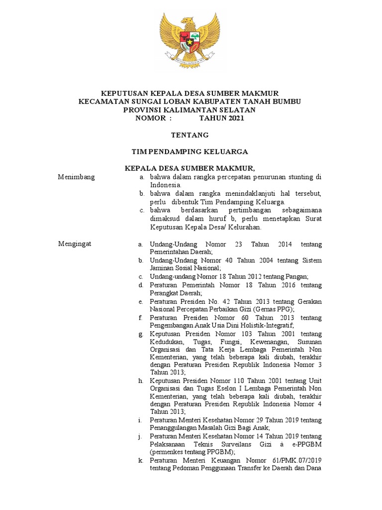 SK TPK Sumber Makmur | PDF