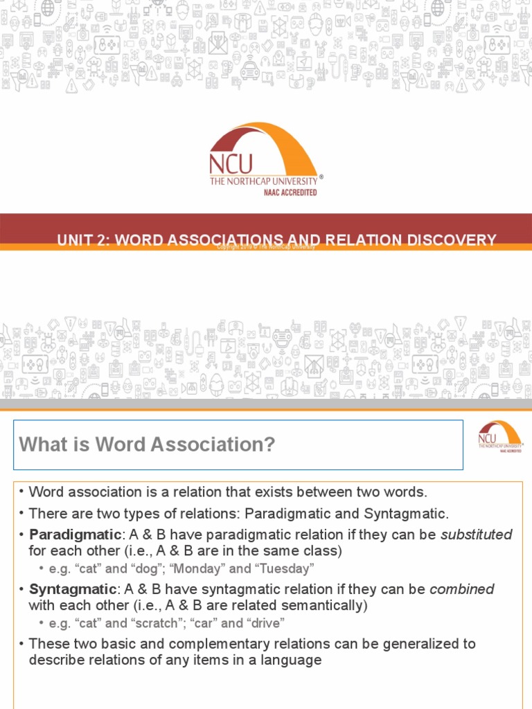Unit 2: Word Associations and Relation Discovery | PDF | Information ...