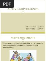 Active and Passive Movement Techniques | PDF | Muscle | Physical Therapy