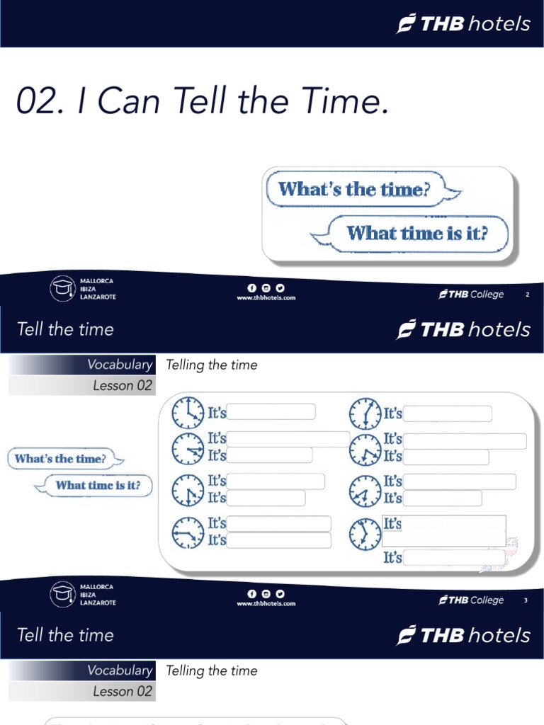 OWS L02. Tell The Time | PDF