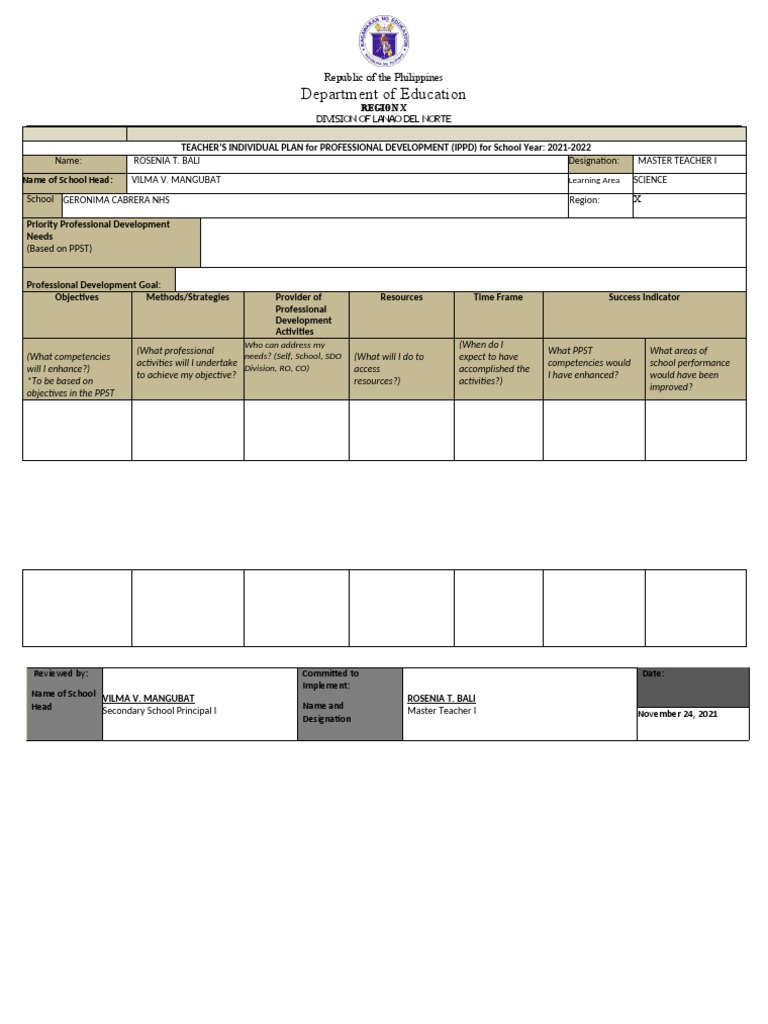 IPPD ESAT 2021-2022 Blank Sample | PDF