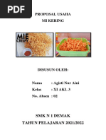 Proposal Pengajuan Usaha Mie Ayam | PDF