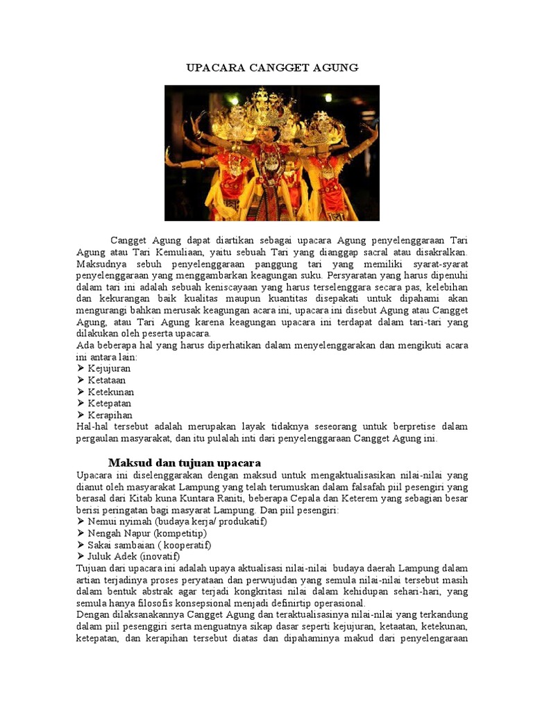Upacara Cangget Agung | PDF | Agama & Spiritualitas
