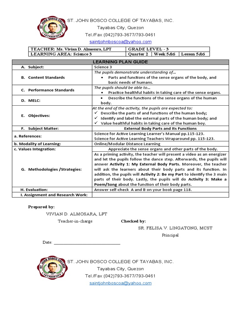 2nd Quarter Science Learning Plans | PDF | Learning | Teachers