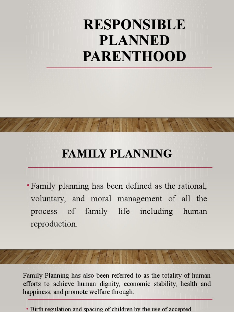 Responsible Planned Parenthood | PDF | Birth Control | Sexual Intercourse