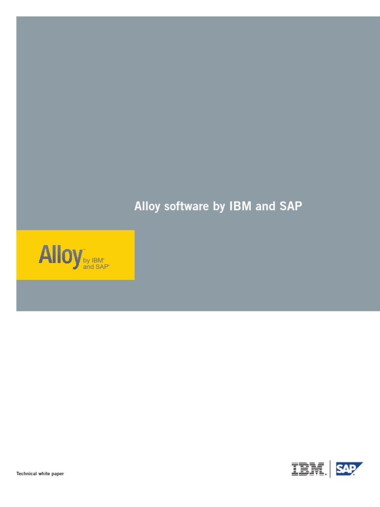 Alloy Software by IBM and SAP | PDF | Ibm Notes | Sap Se