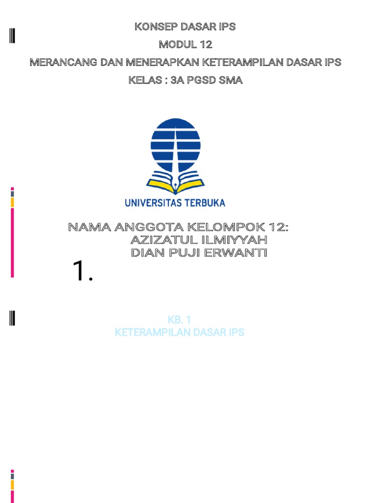 Peta Konsep Modul 12. Konsep Dasar Ips Kelompok 12 | PDF | Sains & Matematika