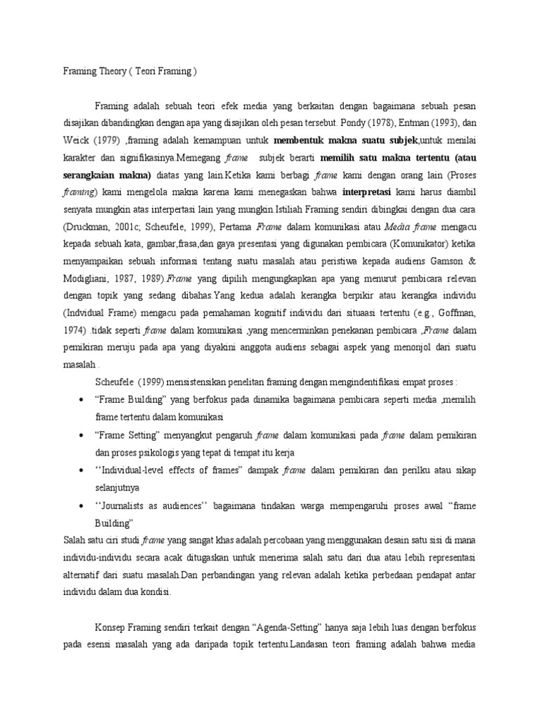 Framing Theory | PDF