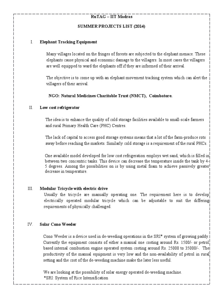 Rutag - Iit Madras Summer Projects List (2014) | PDF | Natural Rubber ...