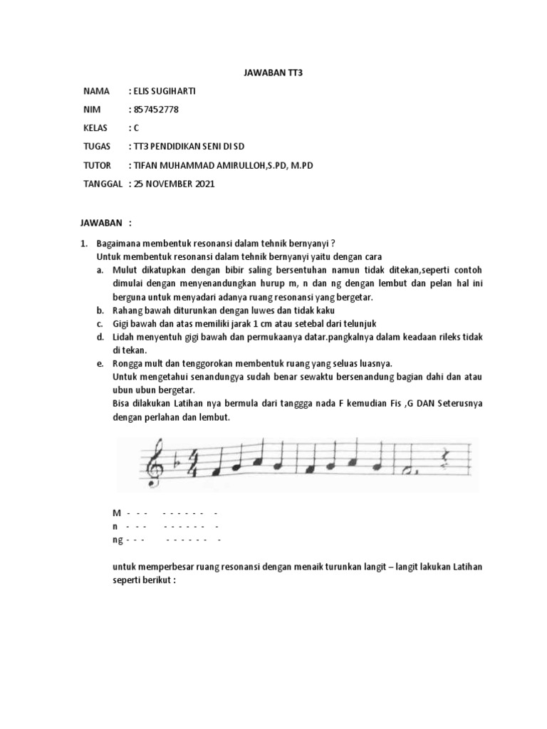 TT3 Seni Elissugiharti 857452778 KLSC | PDF | Seni & Disiplin Bahasa | Kajian Bahasa Asing